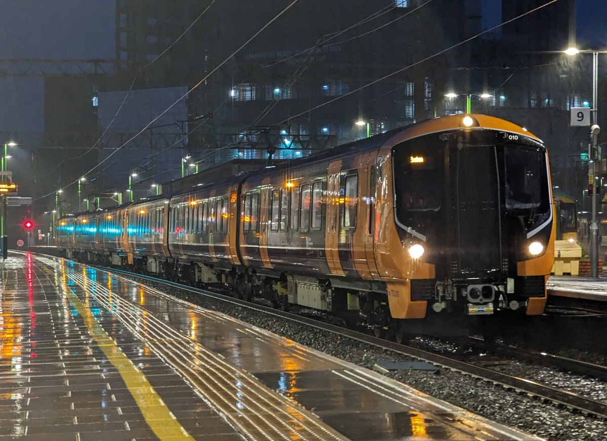 The first Aventra electric train from Alstom in the United Kingdom ...